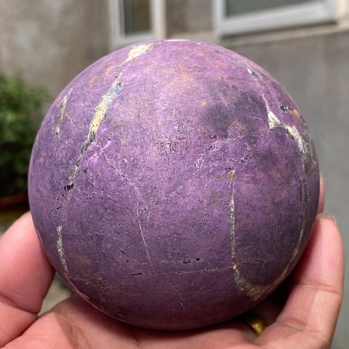 1069g Natural Purple Pink Purpurite Scales Flash Crystal Sphere Healing ...
