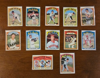 1972 Topps Baseball Card Lot All HIGH Numbers 12 Different | eBay