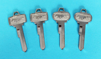 NEW! 1965-1966 Ford Mustang DOOR LOCK, TRUNK LOCK Pony Keys SET OF 4 W ...