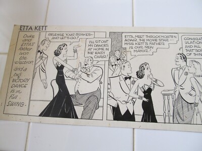 ETTA KETT ORIGINAL COMIC STRIP ART, PAUL ROBINSON 5-27 1938 | eBay