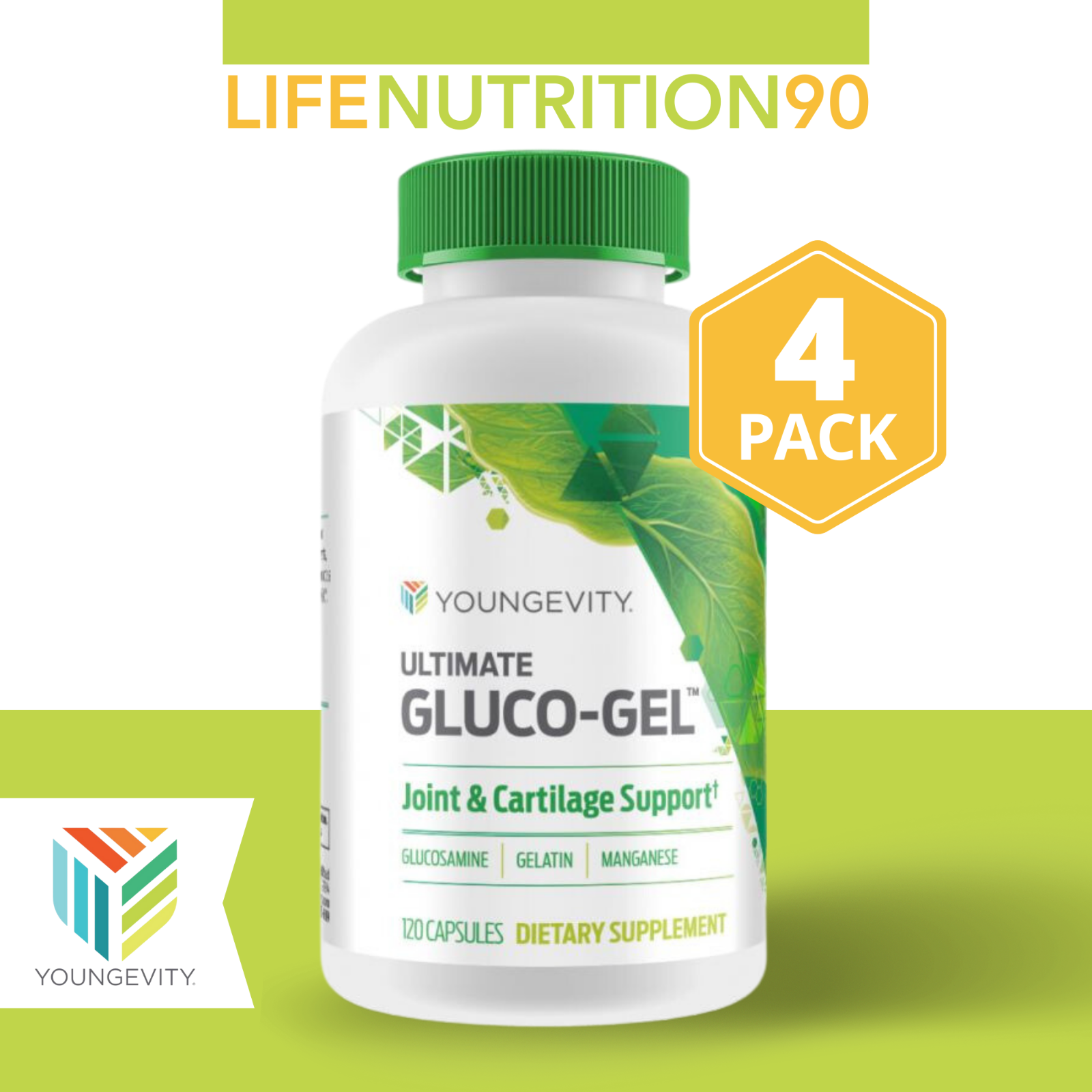 Youngevity Ultimate Gluco-Gel - Joint & Bone Support / 4 PACK - 120 ...