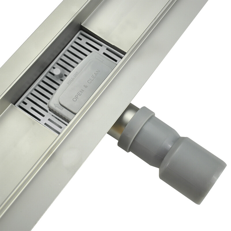 LINEAR SHOWER DRAIN STAINLESS STEEL WETROOM CHANNEL GULLY TRAP WASTE ...