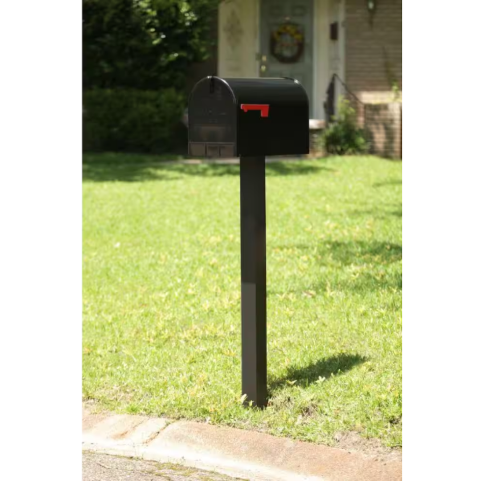 Stanley Black, Extra Large, Steel, Post Mount Mailbox | eBay