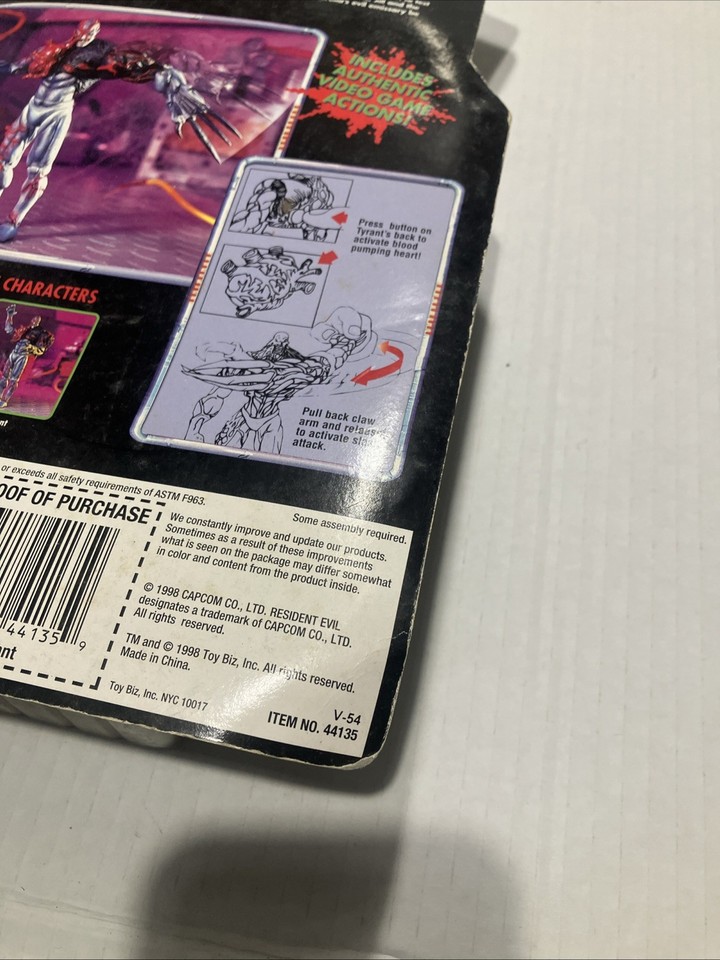 1998 ToyBiz Capcom Video Game Super Stars RESIDENT EVIL Tyrant action ...
