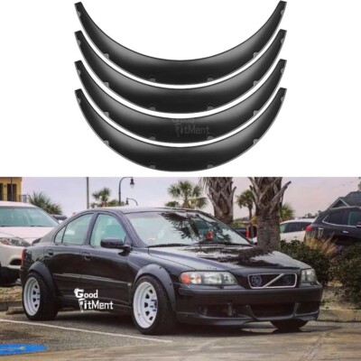 For Volvo S60 S40 V40 4.5" 4Pcs Flexible Car Fender Flares Wheel Arches ...