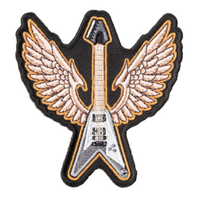 Gray Flying V Bass Guitar Patch, Musical Instruments Patches | eBay