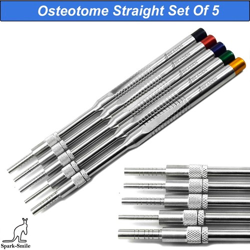 Osteotomes Kit Concave Tip 5 Pcs Set Dental Implants Surgical New ...