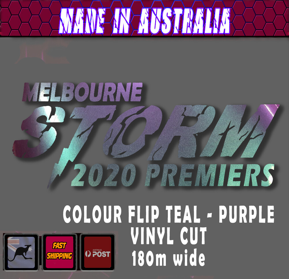 STORM Decal Sticker Supporter Fan. Melbourne NRL Sports CAR LAPTOP ...
