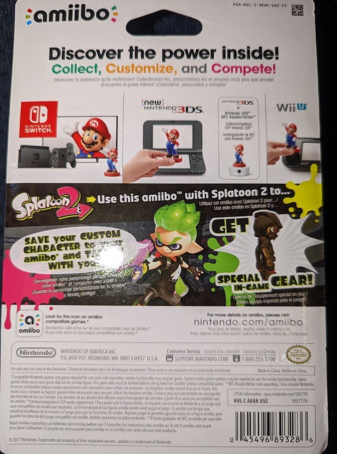 Nintendo Amiibo Inkling Boy Neon Green |BRAND NEW FACTORY SEALED ...