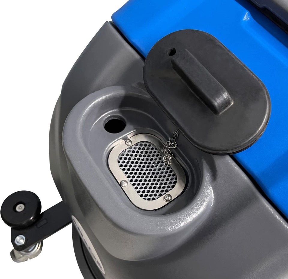 Emotor 15'' Brush Foldable Walk Behind Hand Push Floor Scrubber Machine ...