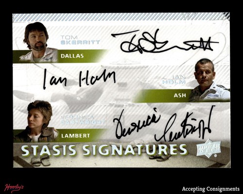2017 Upper Deck Alien Stasis Signatures Tom Skerritt, Holm, Cartwright ...