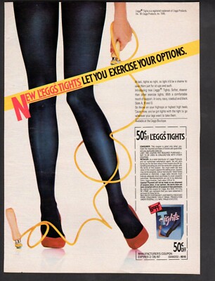 Vintage advertising print Fashion L'eggs Tights pantyhose Exercise your ...
