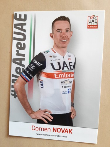 CYCLISME carte cycliste DOMEN NOVAK équipe UAE EMIRATES 2023 | eBay