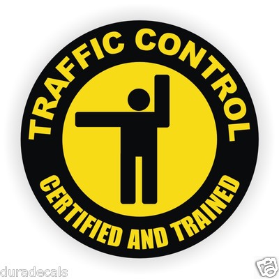 Traffic Control Hard Hat Sticker | Safety Helmet Decal | Road ...