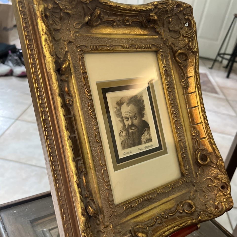 Barak Signed Etching 36/100 By David Hunter Artist Gold Framed/Matted ...