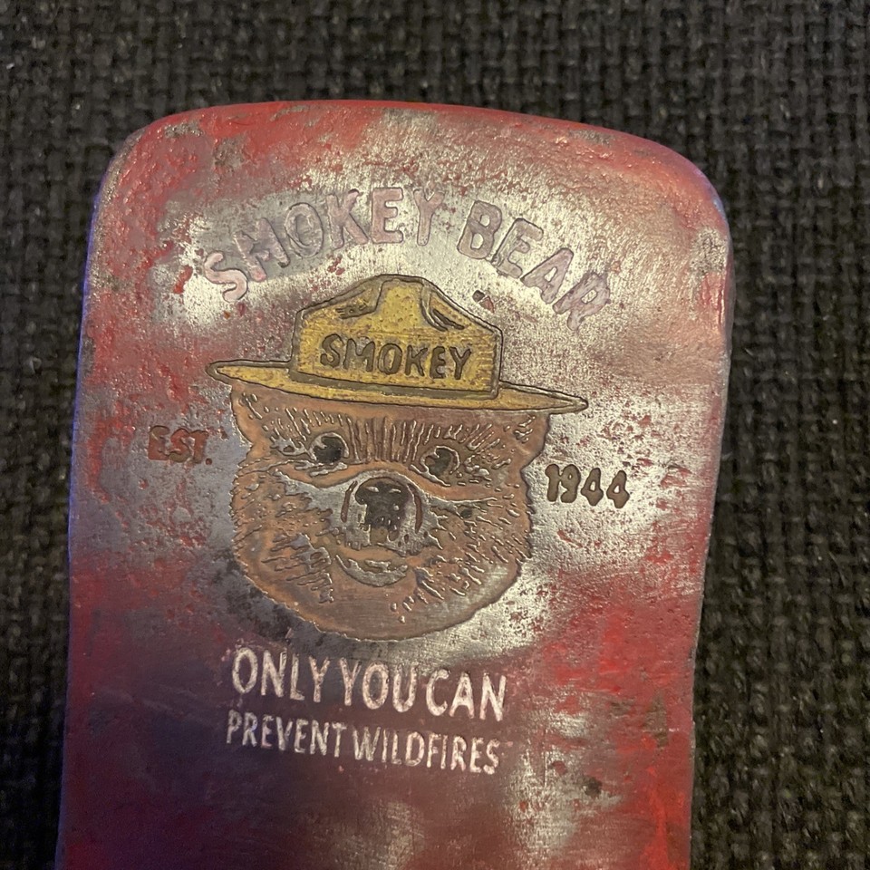 Vintage Smokey Bear Axe National Forest Service 3.5 Lb Rare 3 Eye Ridge ...