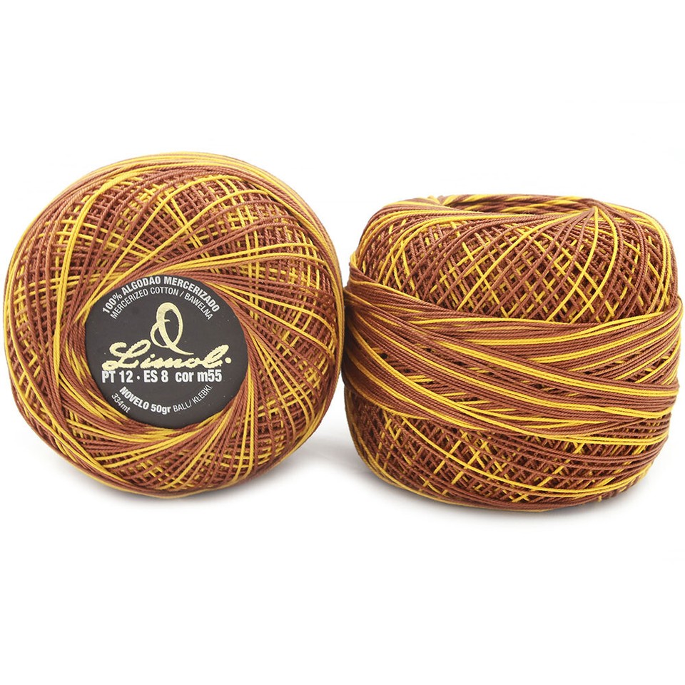Limol Size 12 Multicolor 50 Grs 100% Mercerized Crochet Thread Cotton ...