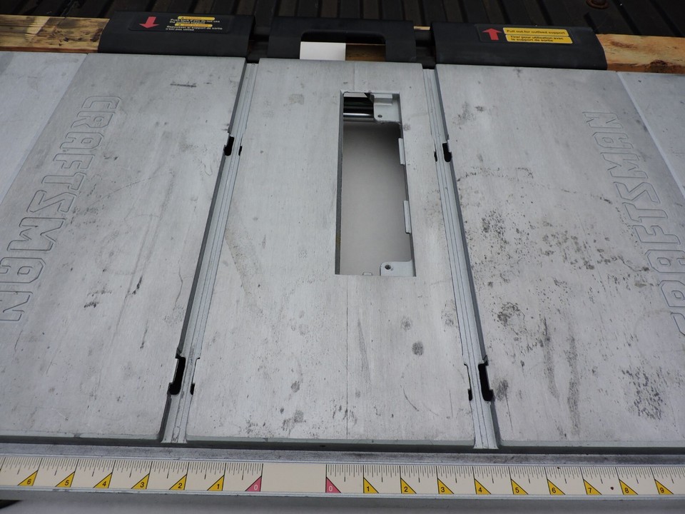 CRAFTSMAN #137.248830 TABLE SAW TOP w/ SIDE WINGS, OUTFEED, & THROAT ...