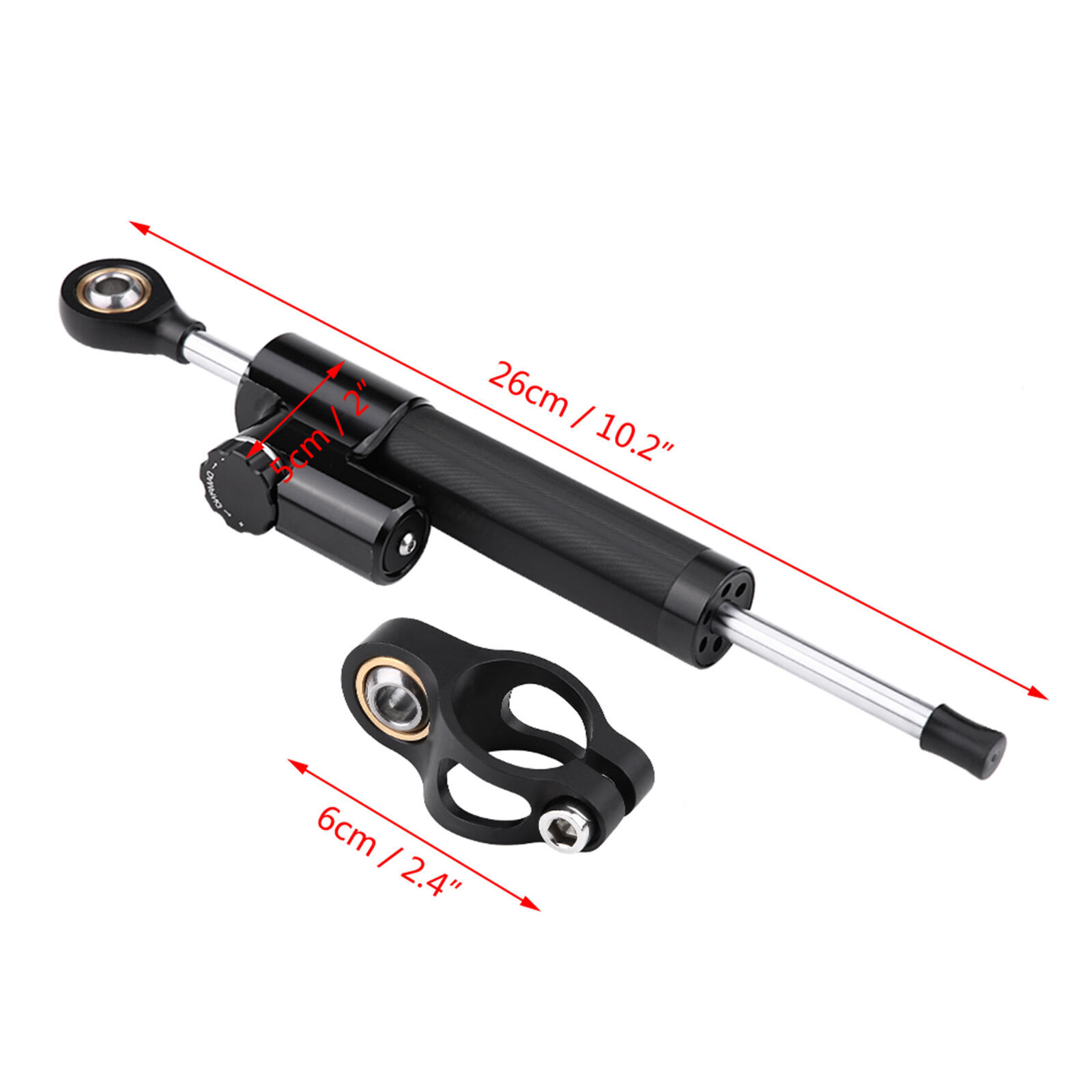 26cm Motorcycle Steering Damper Stabilizer Linear Reversed Safety ...