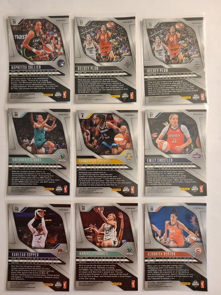Wnba card lot - 38 card lot - prizms - Collier - Plum - and others | eBay