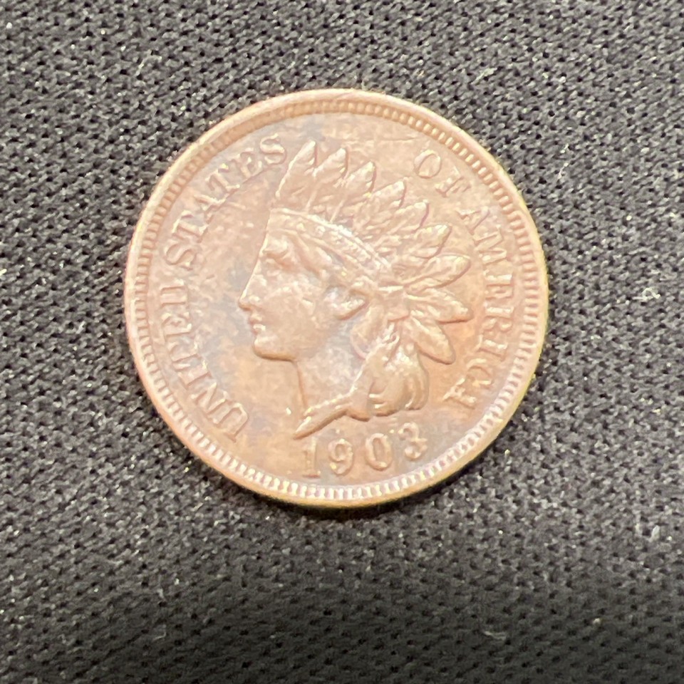 1903 INDIAN HEAD CENT Penny. Full Liberty. Nice High Grade Old US Coin ...