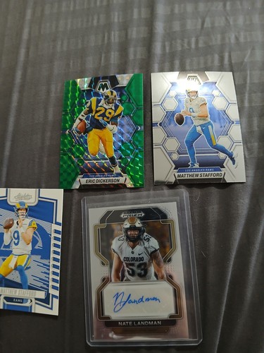 2022 NATE LANDMAN PANINI PRIZM DRAFT PICKS AUTO RC PLUS GREEN ERIC ...