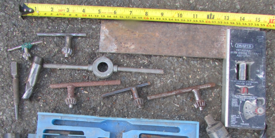 Job Lot of Engineering Tools Taps Die Stocks & Dies Engineers Chuck ...