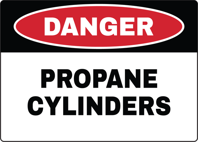 OSHA DANGER! PROPANE CYLINDERS | Adhesive Vinyl Sign Decal | eBay