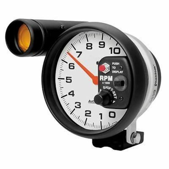 AutoMeter AU5899 Phantom 5" Pedestal Mount Tachometer 10000RPM W/Shift ...