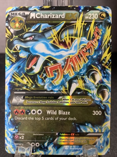 Mega M Charizard EX HOLO Pokemon Card 69/106 Flashfire HP 230 Ultra ...