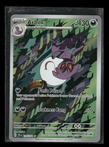 Arbok 176/162 Pokemon Card Temporal Forces Full Art Holo | eBay