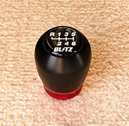 BLITZ Shift Knob Black with Red Base 6-Speed Pattern JDM From Japan F/S ...