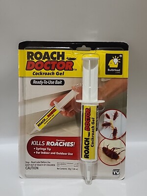 ( 1 ) BulbHead ROACH DOCTOR Cockroach Gel Ready To Use Bait Syringe New ...