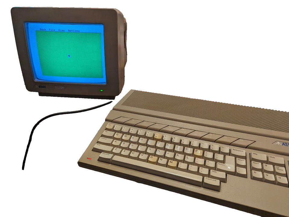 Atari 1040 ST / STF Computer with SC1224 Color Monitor - Not Fully ...