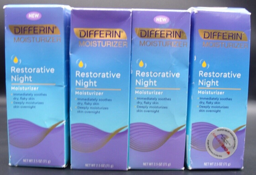 (4) Differin Moisturizer Restorative Night Soothes Dry Flaky Skin 2.5 ...
