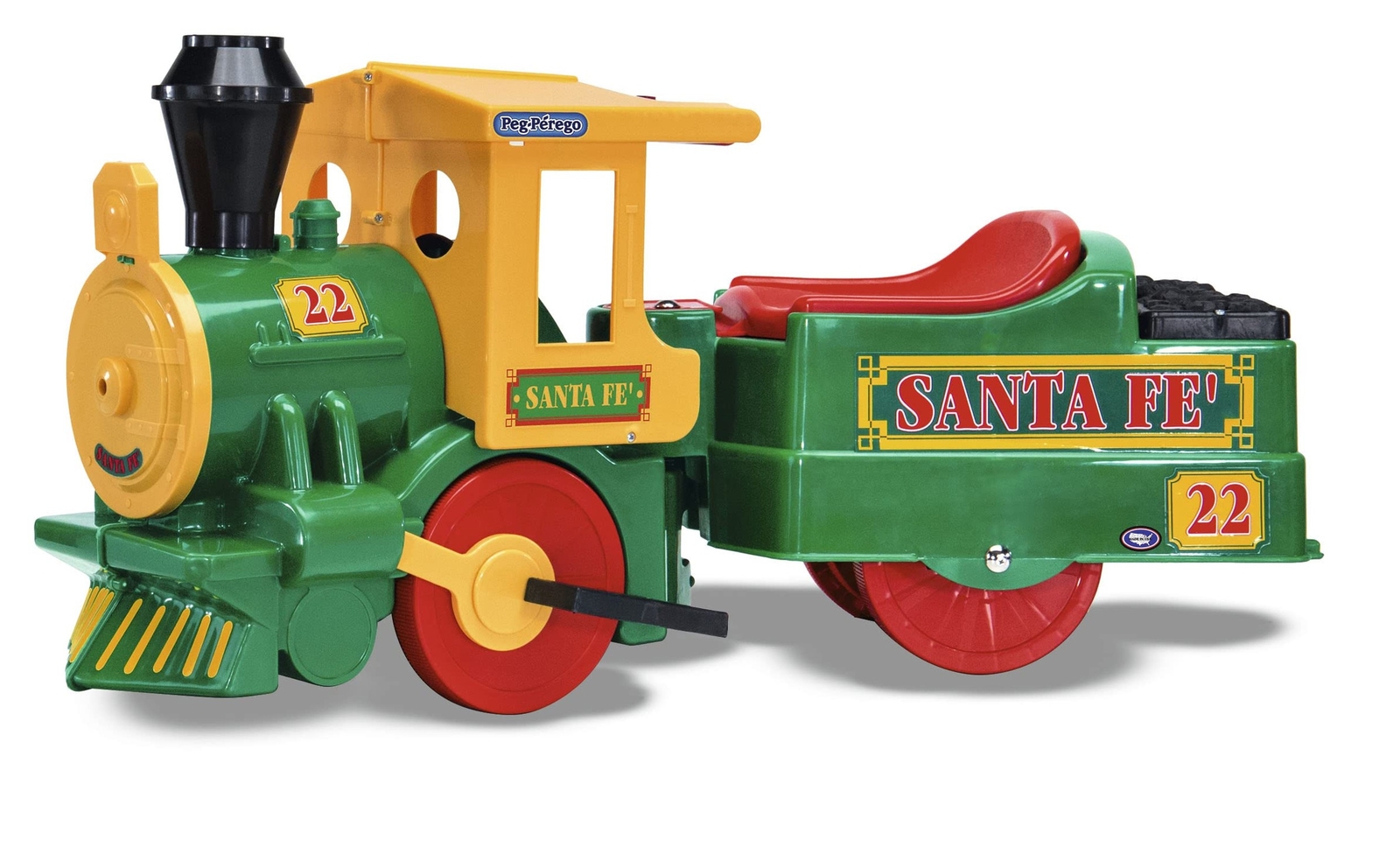 Peg Perego Santa FE 6v Electric Ride on Train Set Green Ed 1077 for ...