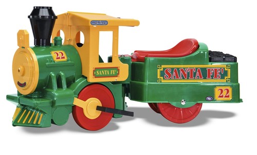 Peg Perego Santa FE 6v Electric Ride on Train Set Green Ed 1077 for ...