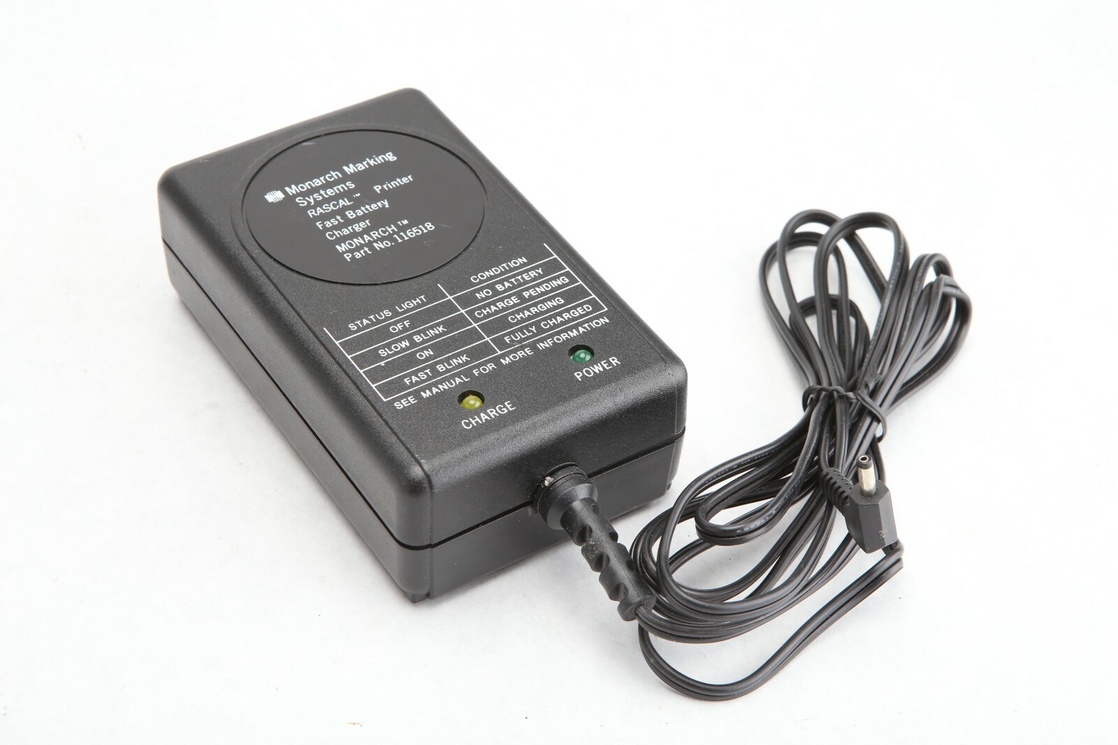 Monarch 116518 Battery Charger For Rascal Printer BCW-205-100-00N 100 ...