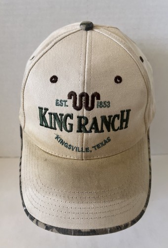 King Ranch Hat Strap Back Gray Green Embroidered Logo Kingsville Texas ...