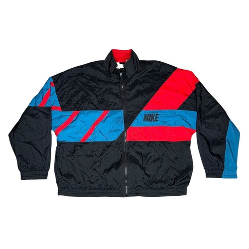 Vintage 90s Nike Colorblock Windbreaker Track Jacket Size XL | eBay