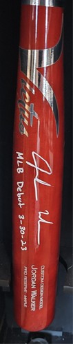 Jordan Walker Victus Bat Signed With MLB Debut Inscription Fanatics MLB ...