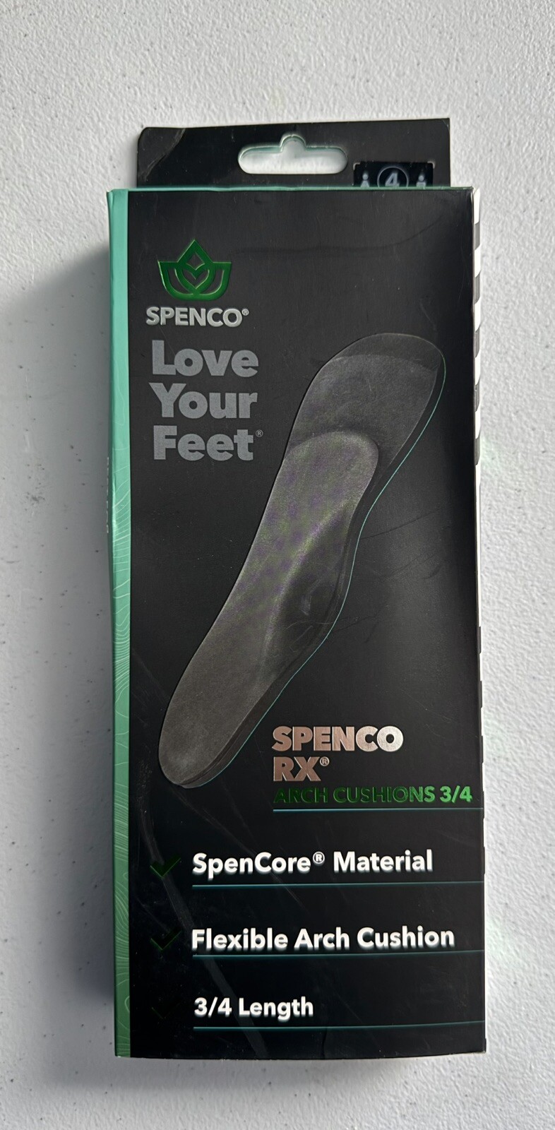 Spenco RX Size 4 Arch Cushions 3/4 Length Flexible Insoles W11-12.5 M10 ...