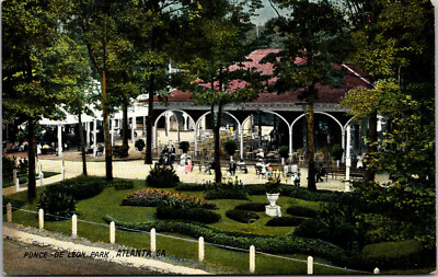 Vtg 1907 Ponce De Leon Park Atlanta Georgia GA Unused Edwardian ...