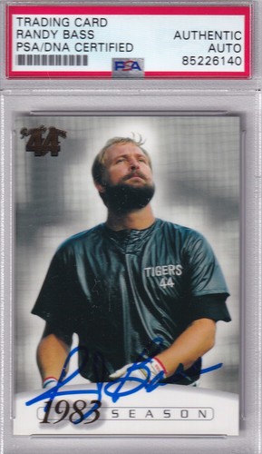 Randy Bass PSA/DNA SIGNED BBM JAPANESE Limited Edition CARD バース RARE ...