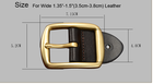New Top quality Golden Mens Belt Buckle Pin Buckle For Wide 1.5"(3.8cm ...