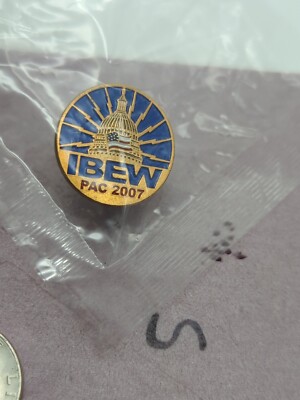 IBEW LOCAL PAC 2007 UNION LU LAPEL PIN INTERNATIONAL ELECTRICAL WORKERS ...