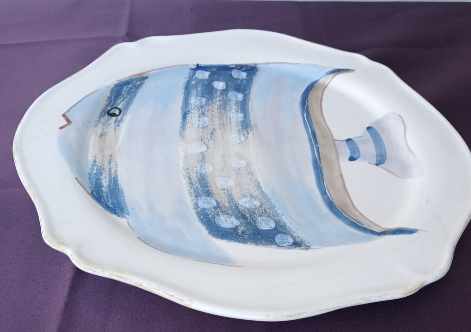 Bellini 12" Hand Painted Fish Plate/ Platter Italy | eBay