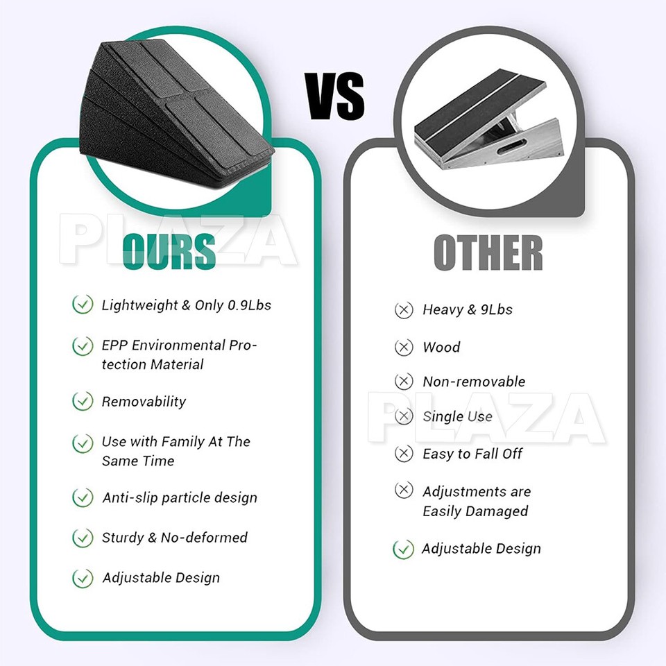 3x Wedge Stretch Slant Squat Boards Slanting Yoga Block for Exercise ...