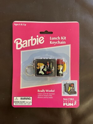 Barbie lunch box keychain 1999 mint condition - with thermos and ...