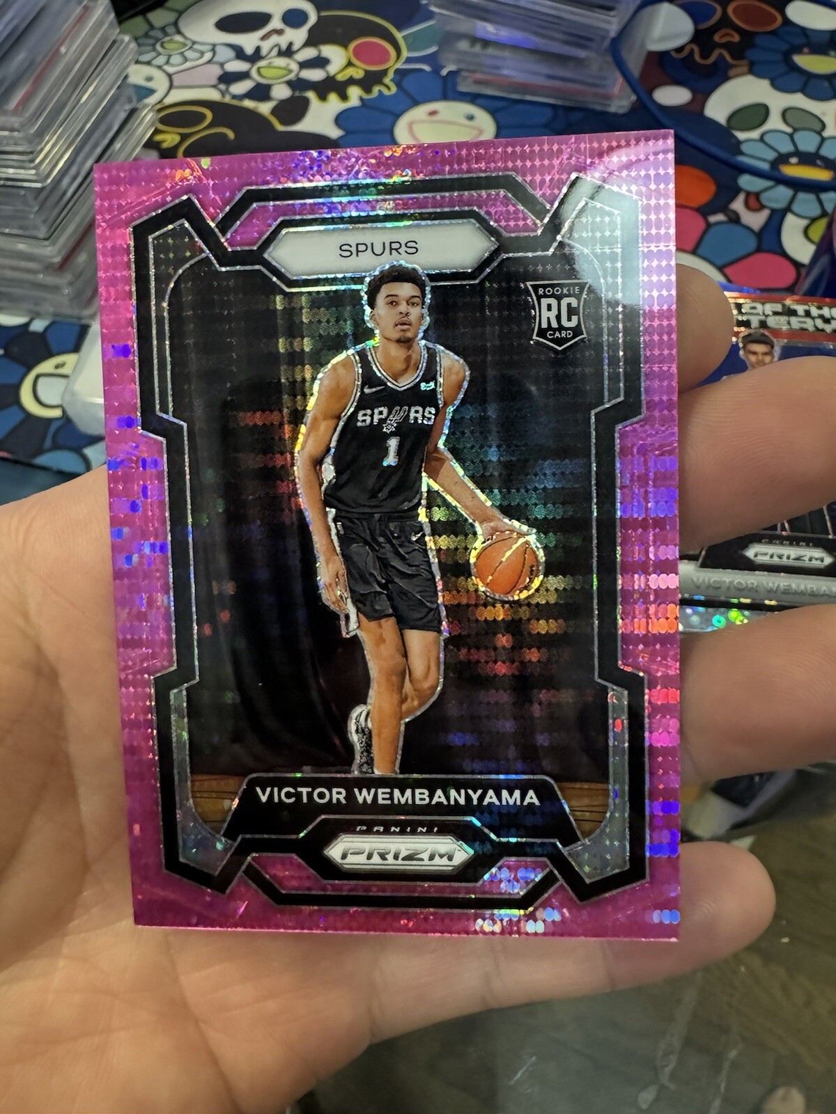 2023-24 Panini Prizm - Pink Pulsar Prizm #136 Victor Wembanyama /42 (RC ...